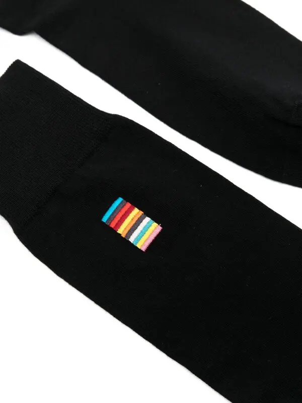 Paul Smith Artist-stripe Socks - Black