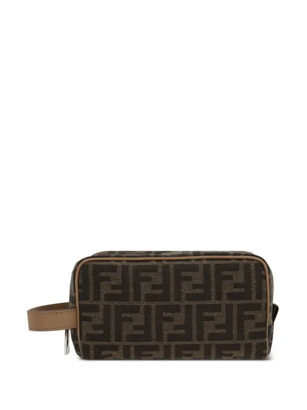 Fendi Small Ff-jacquard Wash Bag - Brown