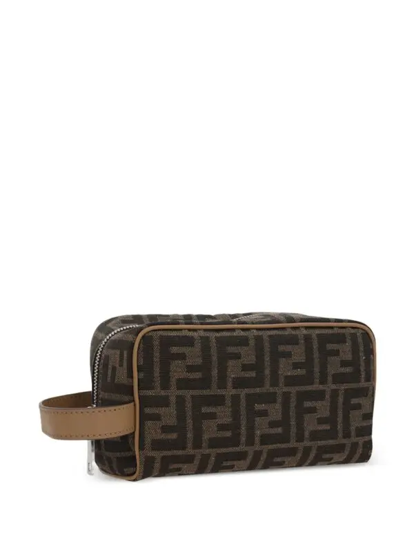 Fendi Small Ff-jacquard Wash Bag - Brown
