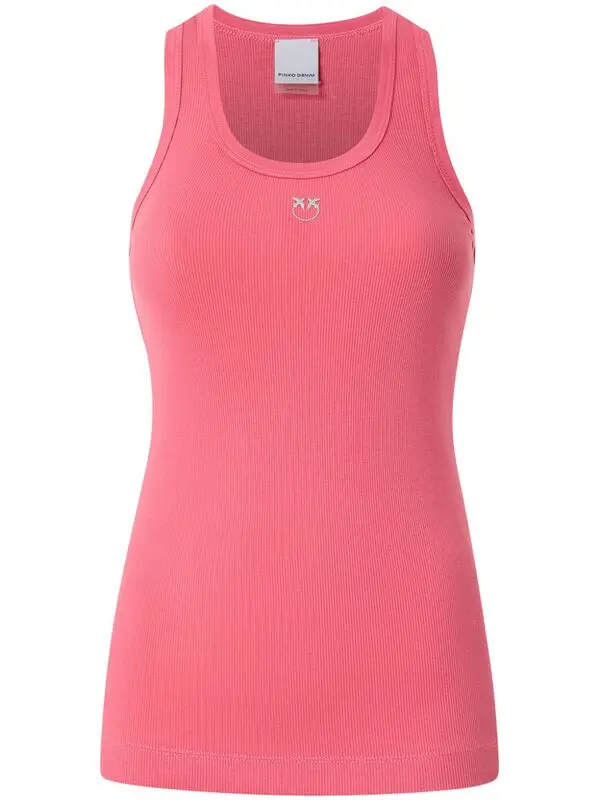 Pinko Logo-embroidered Tank Top - Pink