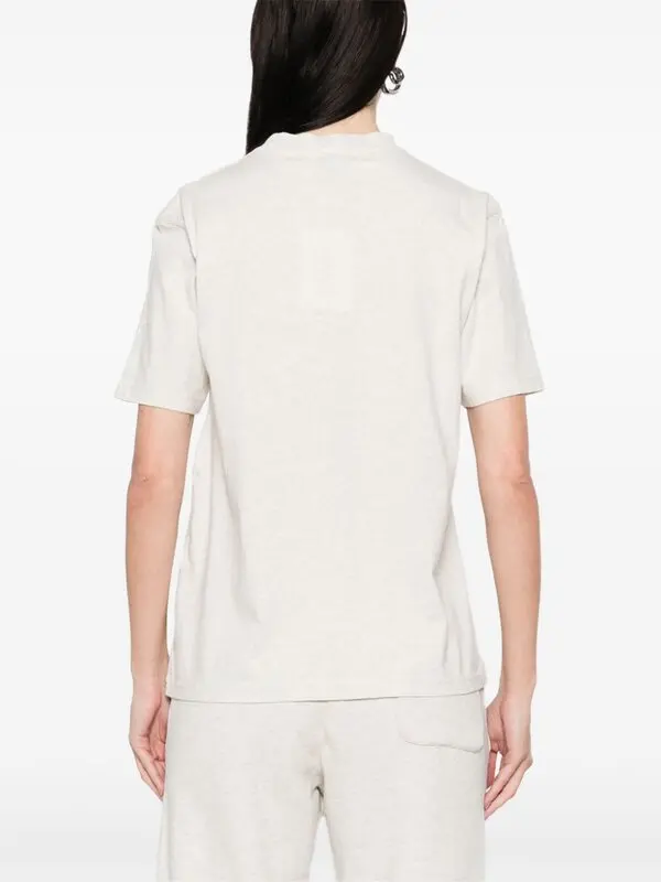 AUTRY Logo-embroidered T-shirt - Neutrals
