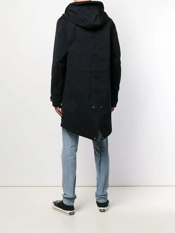 TEN C Hooded Parka Coat - Blue