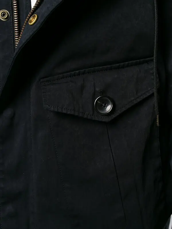 TEN C Hooded Parka Coat - Blue