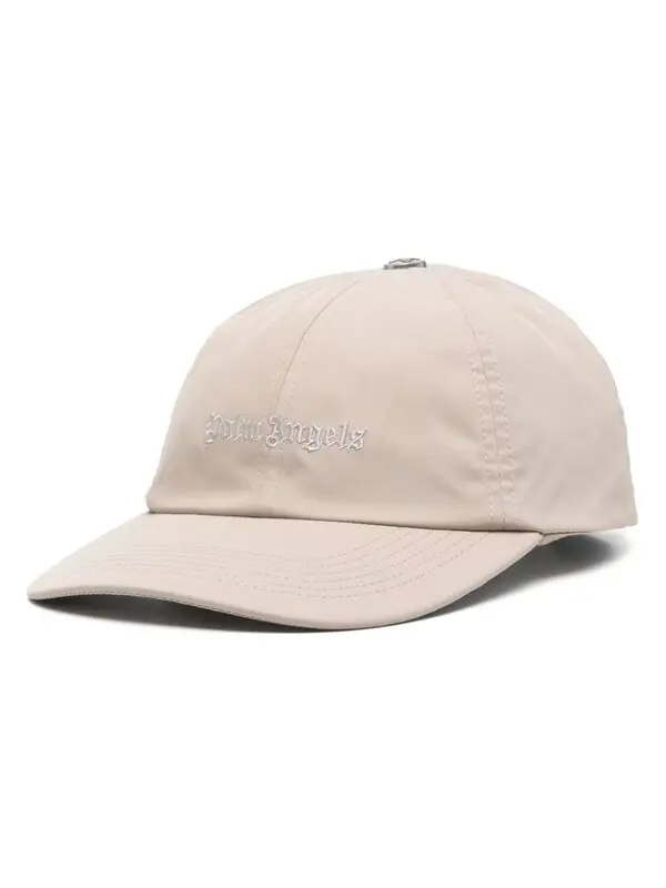 Palm Angels Logo-embroidered Cap - Neutrals