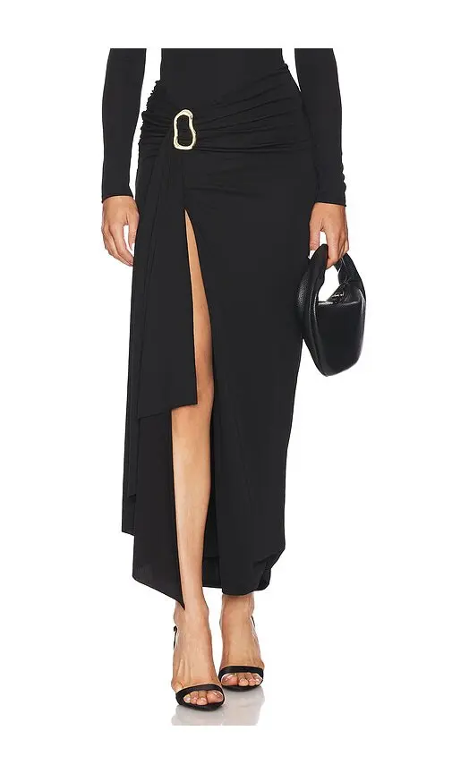 CAMILA COELHO Nia Maxi Skirt - Black