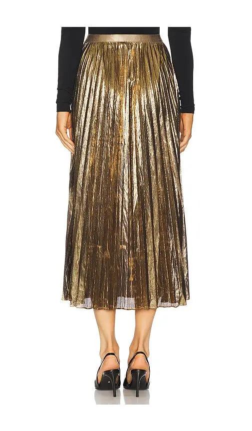 Heartloom Enora Pleated Metallic Skirt