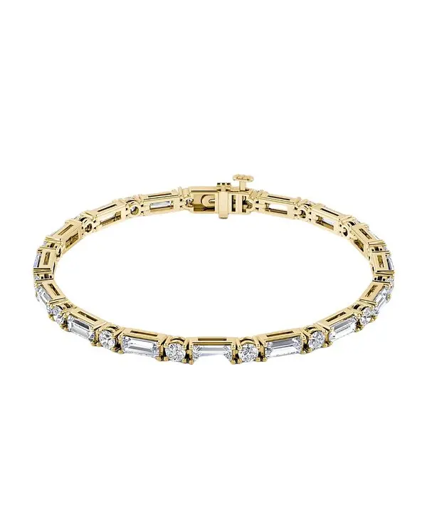 VRAI Mixed Shape 5.95ctw Diamond Bracelet - Gold