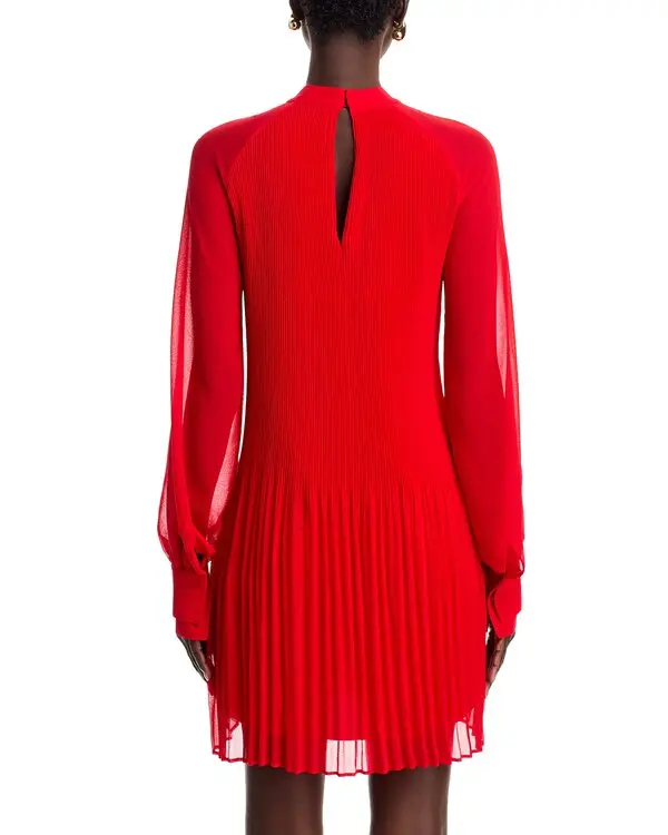 BOSS High Neck Blouson Sleeve Dress - Goji Berry