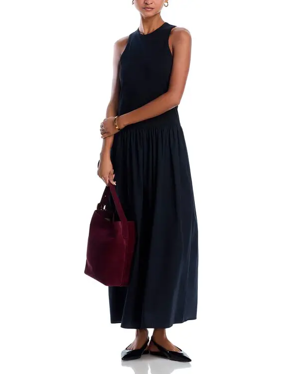 frame silk racerback maxi tank dress Racerback Tank Maxi Dress