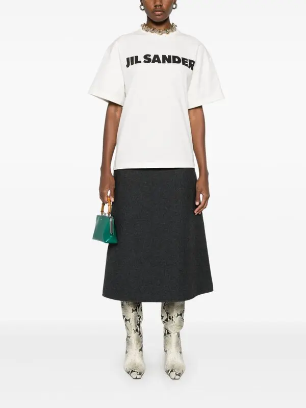 JIL SANDER Logo-print T-shirt - Neutrals