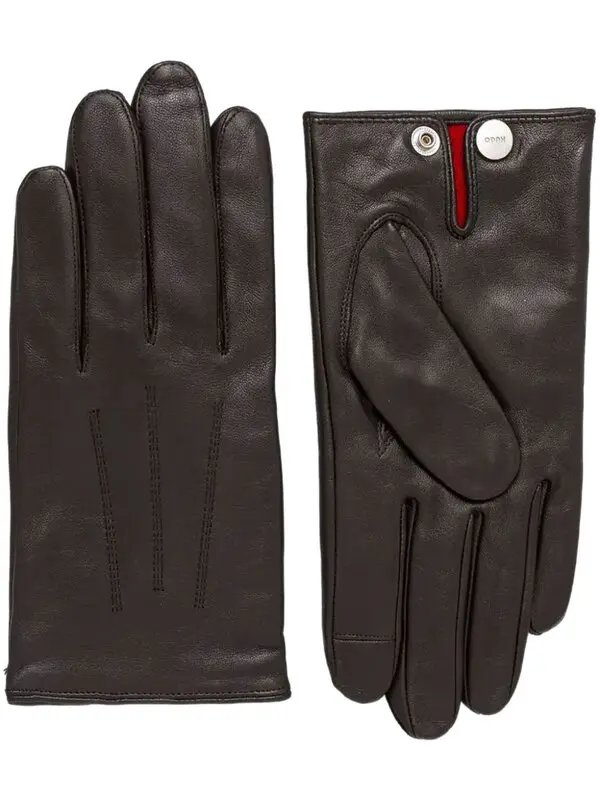 Hugo Leather Gloves - Brown