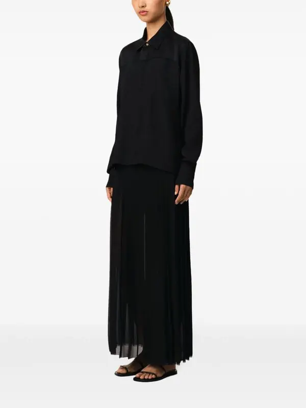 AMI Paris Long-sleeved Contrasted Shirt