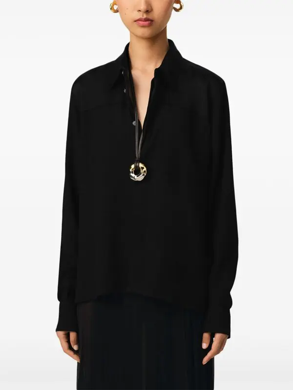 AMI Paris Long-sleeved Contrasted Shirt
