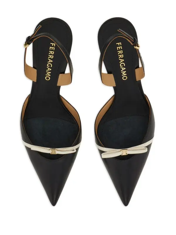 FERRAGAMO Leather Slingback Pumps