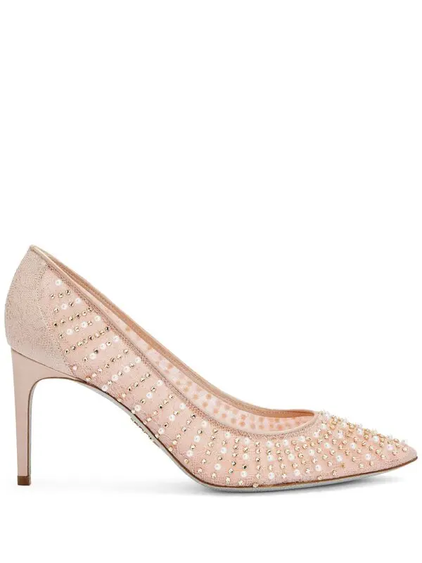 Rene Caovilla 80mm Lace Pumps