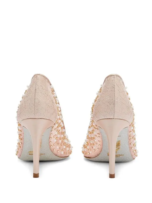 Rene Caovilla 80mm Lace Pumps