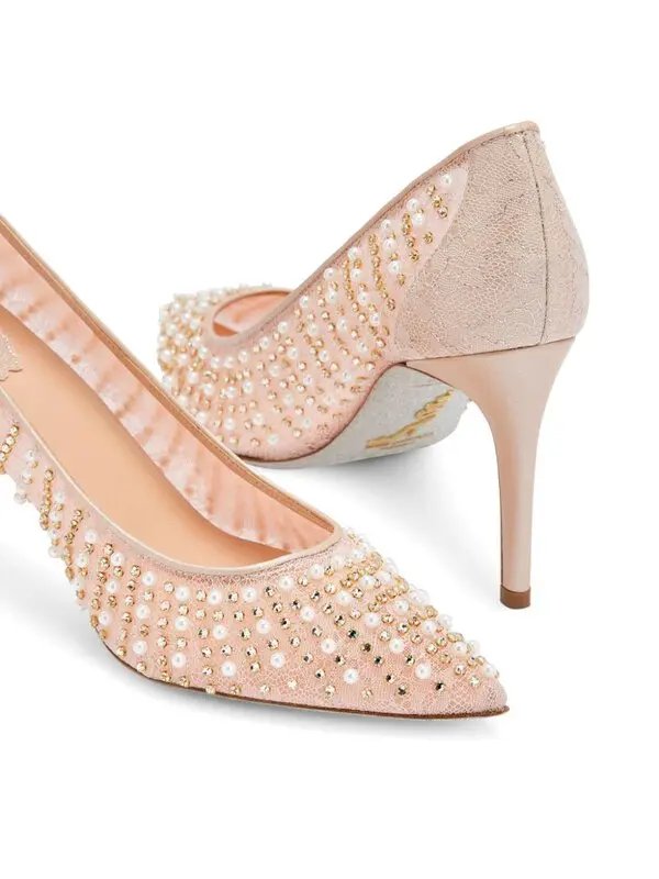 Rene Caovilla 80mm Lace Pumps