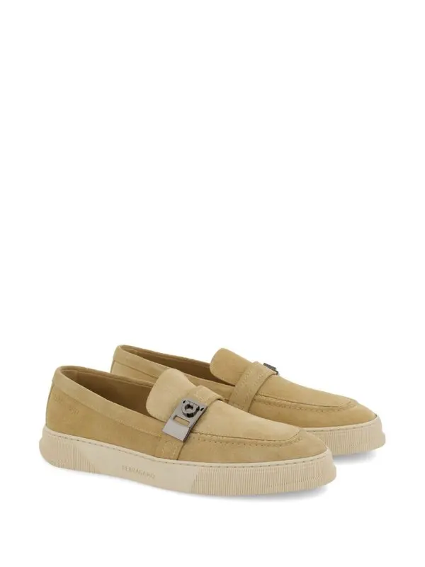 FERRAGAMO Hug-plaque Loafers