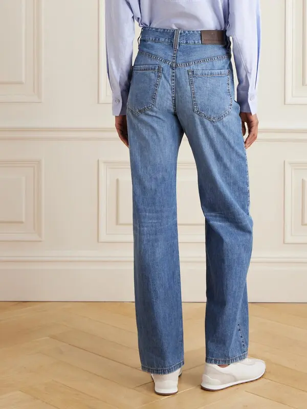 Brunello Cucinelli High-rise Wide-leg Jeans
