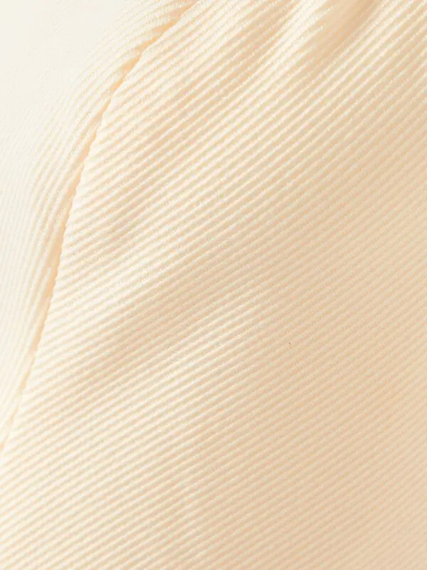 Staud Silvia Strapless Twill Peplum Top