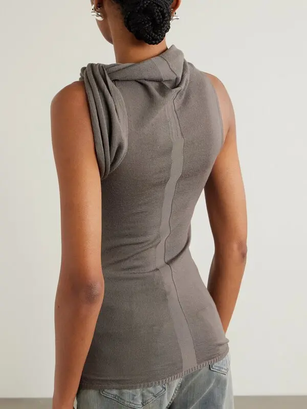 Rick Owens Maglia Asymmetric Wool Top