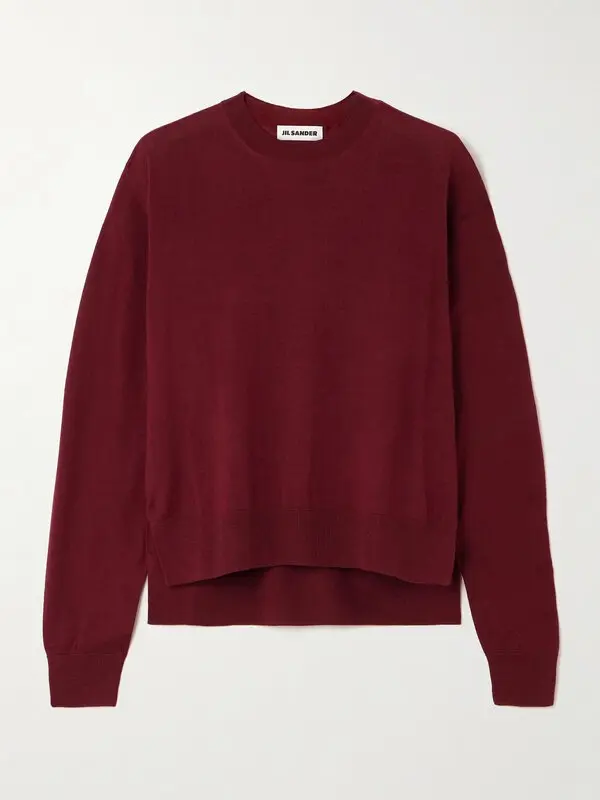 JIL SANDER Cashmere, Wool And Silk-blend Sweater - Red