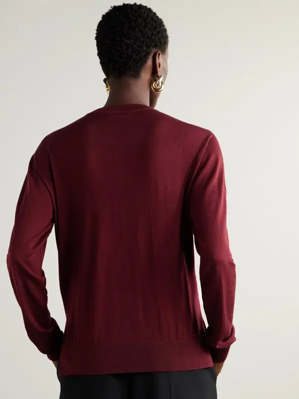 JIL SANDER Cashmere, Wool And Silk-blend Sweater - Red