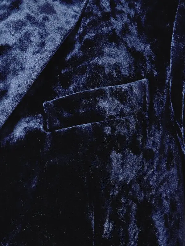 Alex Perry Crushed-velvet Blazer