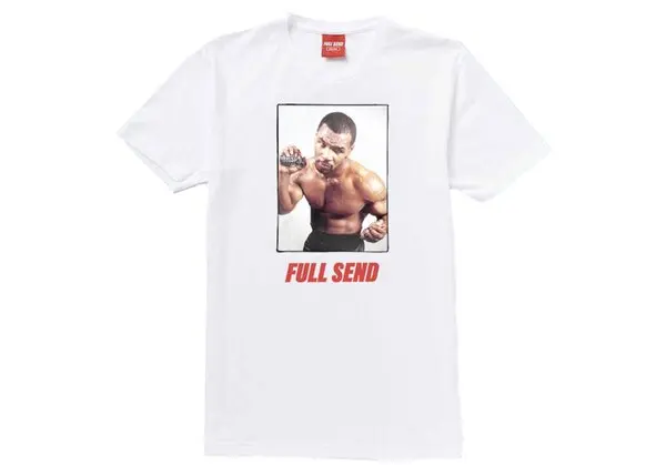 FULL SEND Mike Tyson Grenade Tee Shirt - Washed White
