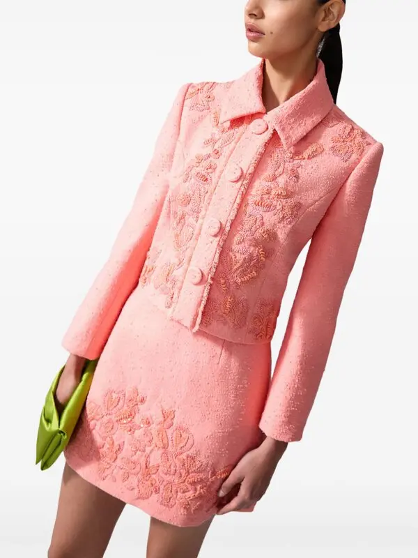 Carolina Herrera Embroidered Cropped Jacket