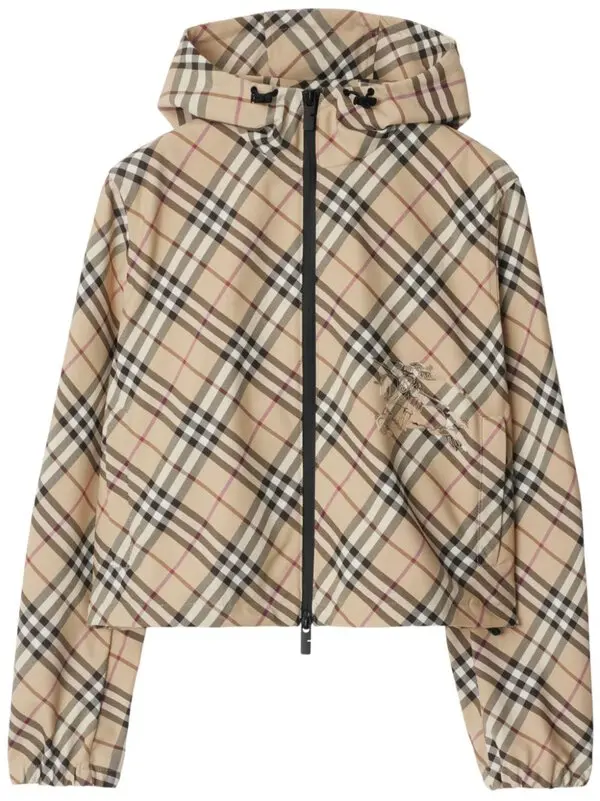 Burberry Check Jacket - Neutrals