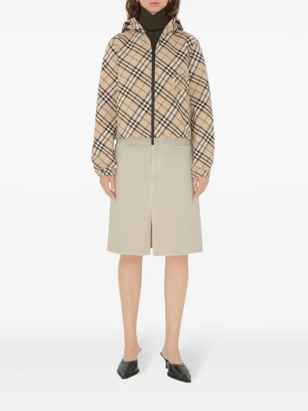 Burberry Check Jacket - Neutrals