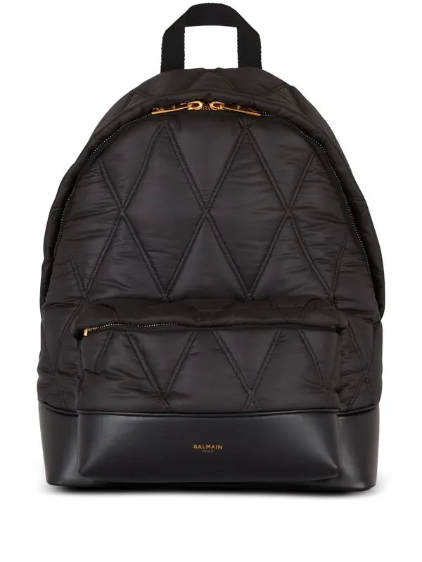 Balmain Quilted Backpack - Black