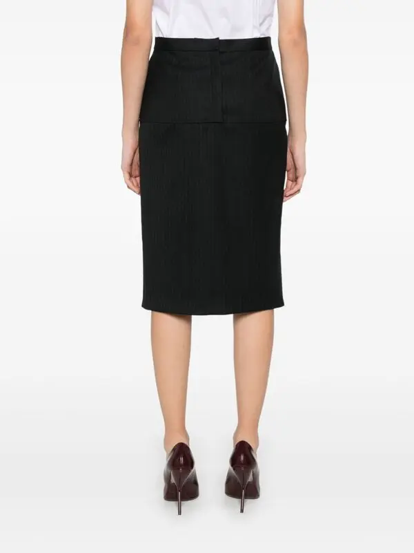 Fendi Pinstriped Pencil Skirt