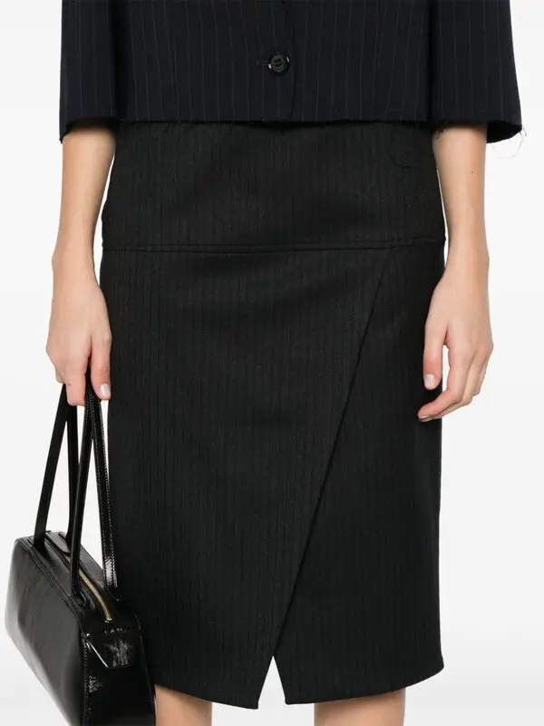 Fendi Pinstriped Pencil Skirt
