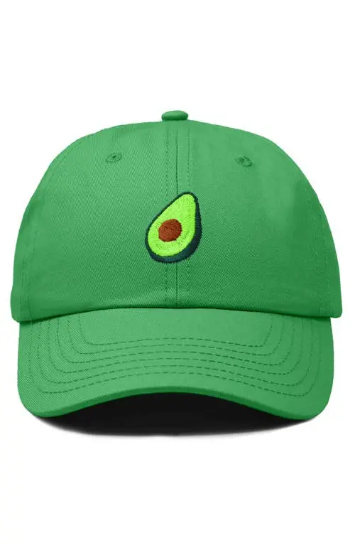 DALIX Avocado Embroidered Baseball Cap - Kelly Green