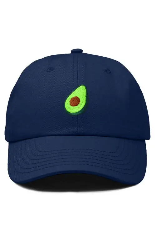 DALIX Avocado Embroidered Baseball Cap - Navy Blue
