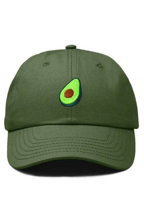 DALIX Avocado Embroidered Baseball Cap - Olive