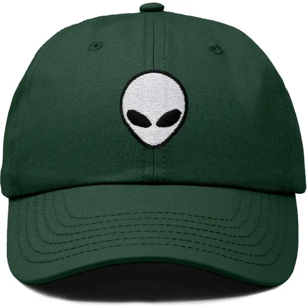 DALIX Alien Embroidered Cap - Dark Green