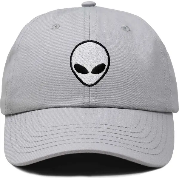 DALIX Alien Embroidered Cap - Gray