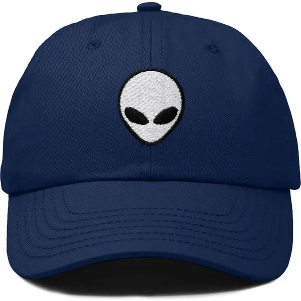 DALIX Alien Embroidered Cap - Navy Blue