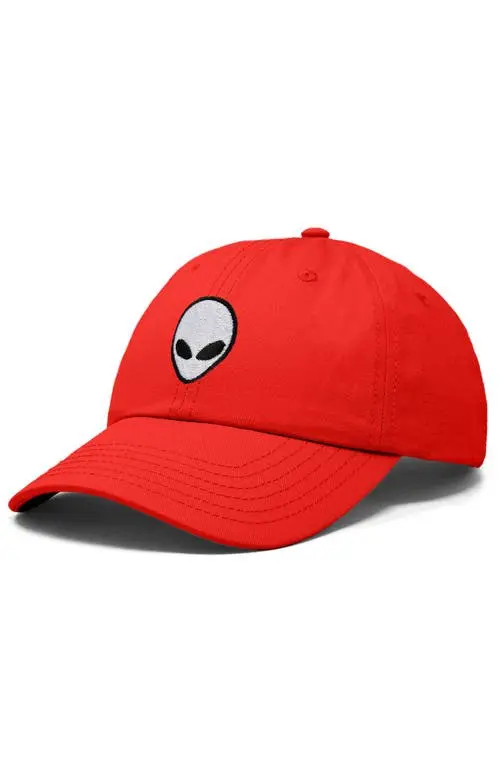 DALIX Alien Embroidered Cap - Red