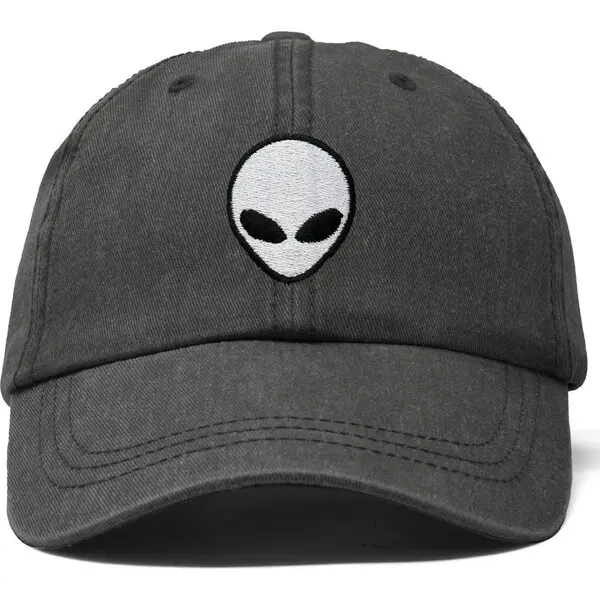 DALIX Alien Embroidered Cap - Washed Gray