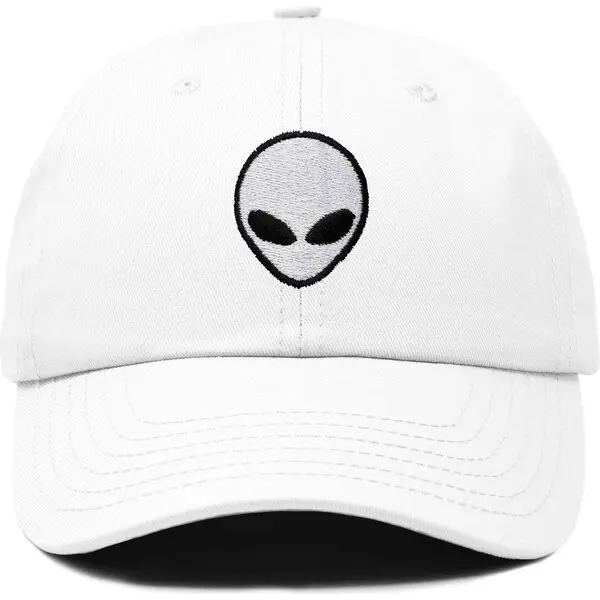 DALIX Alien Embroidered Cap - White