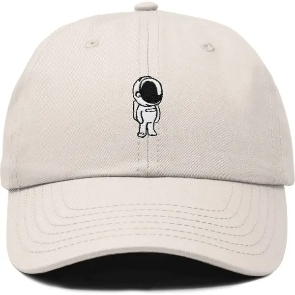 DALIX Astronaut Embroidered Cap - Beige