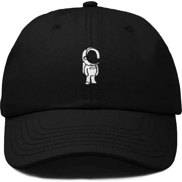 DALIX Astronaut Embroidered Cap - Black