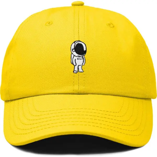DALIX Astronaut Embroidered Cap - Gold