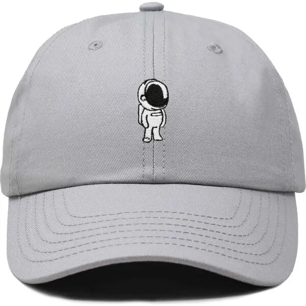 DALIX Astronaut Embroidered Cap - Gray