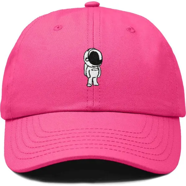DALIX Astronaut Embroidered Cap - Hot Pink