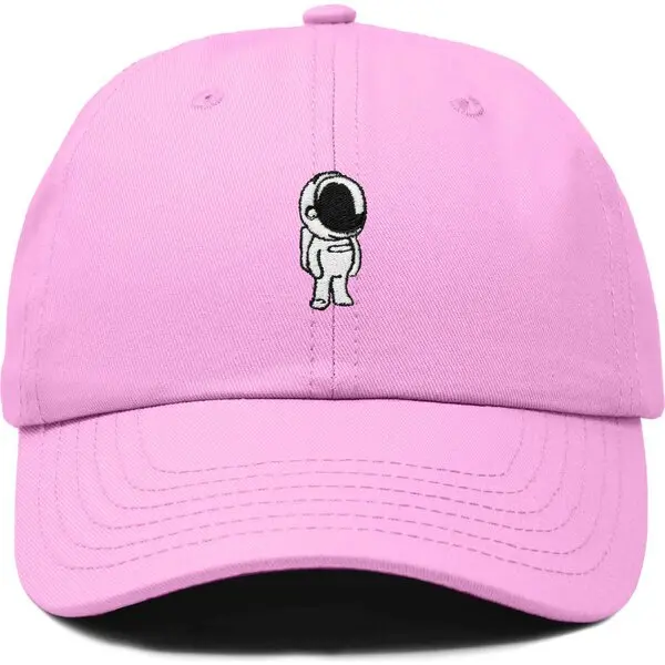 DALIX Astronaut Embroidered Cap - Light Pink